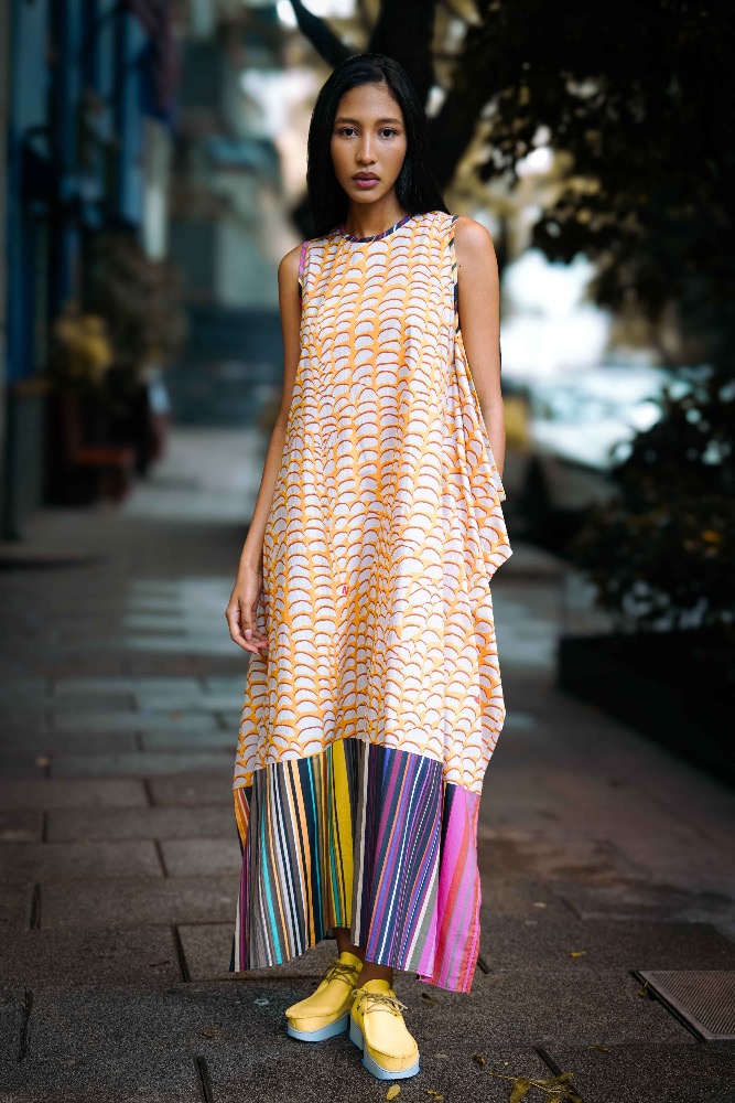 Vestido Racu maíz mostaza – CARMEN RION
