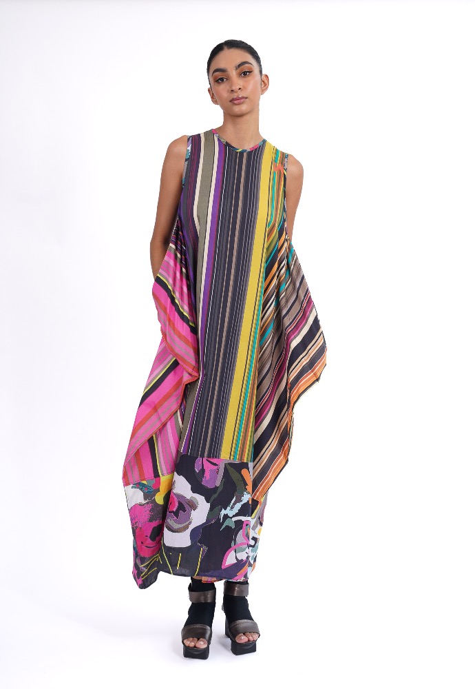 Vestido Racu rayado con Milpa – CARMEN RION