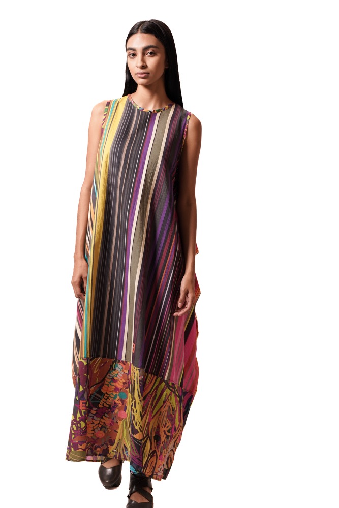 Vestido Racu rayado con Milpa – CARMEN RION